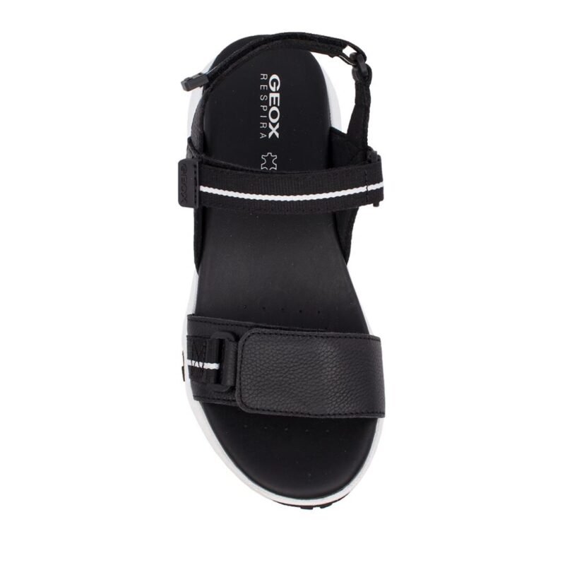 GEOX ΓΥΝΑΙΚΕΙΑ ΔΕΡΜΑΤΙΝΑ ΣΠΟΡ ΠΕΔΙΛΑ SORAPIS+GRIP B BLACK - ShoeStore.gr