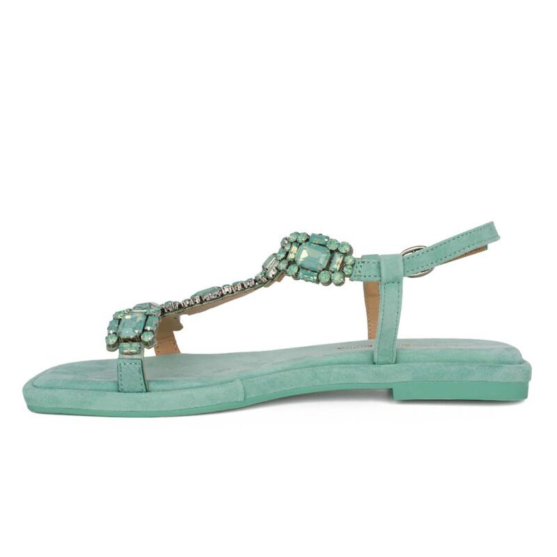 ALMA EN PENA ΓΥΝΑΙΚΕΙΑ ΔΕΡΜΑΤΙΝΑ FLAT ΠΕΔΙΛΑ V240823 MINT SUEDE ...