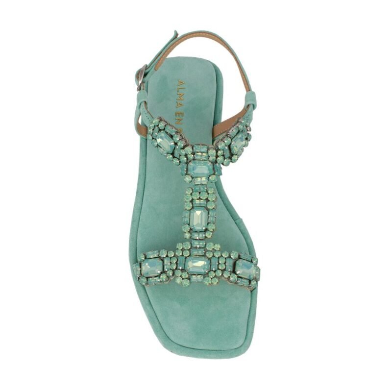 ALMA EN PENA ΓΥΝΑΙΚΕΙΑ ΔΕΡΜΑΤΙΝΑ FLAT ΠΕΔΙΛΑ V240823 MINT SUEDE ...