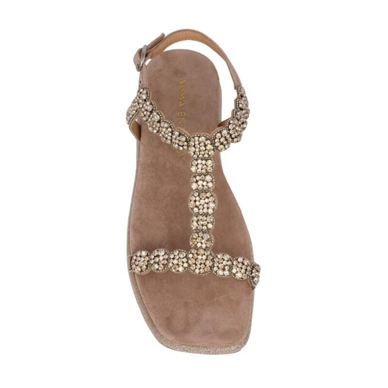 ALMA EN PENA ΓΥΝΑΙΚΕΙΑ ΔΕΡΜΑΤΙΝΑ FLAT ΠΕΔΙΛΑ V240841 VISON SUEDE ...